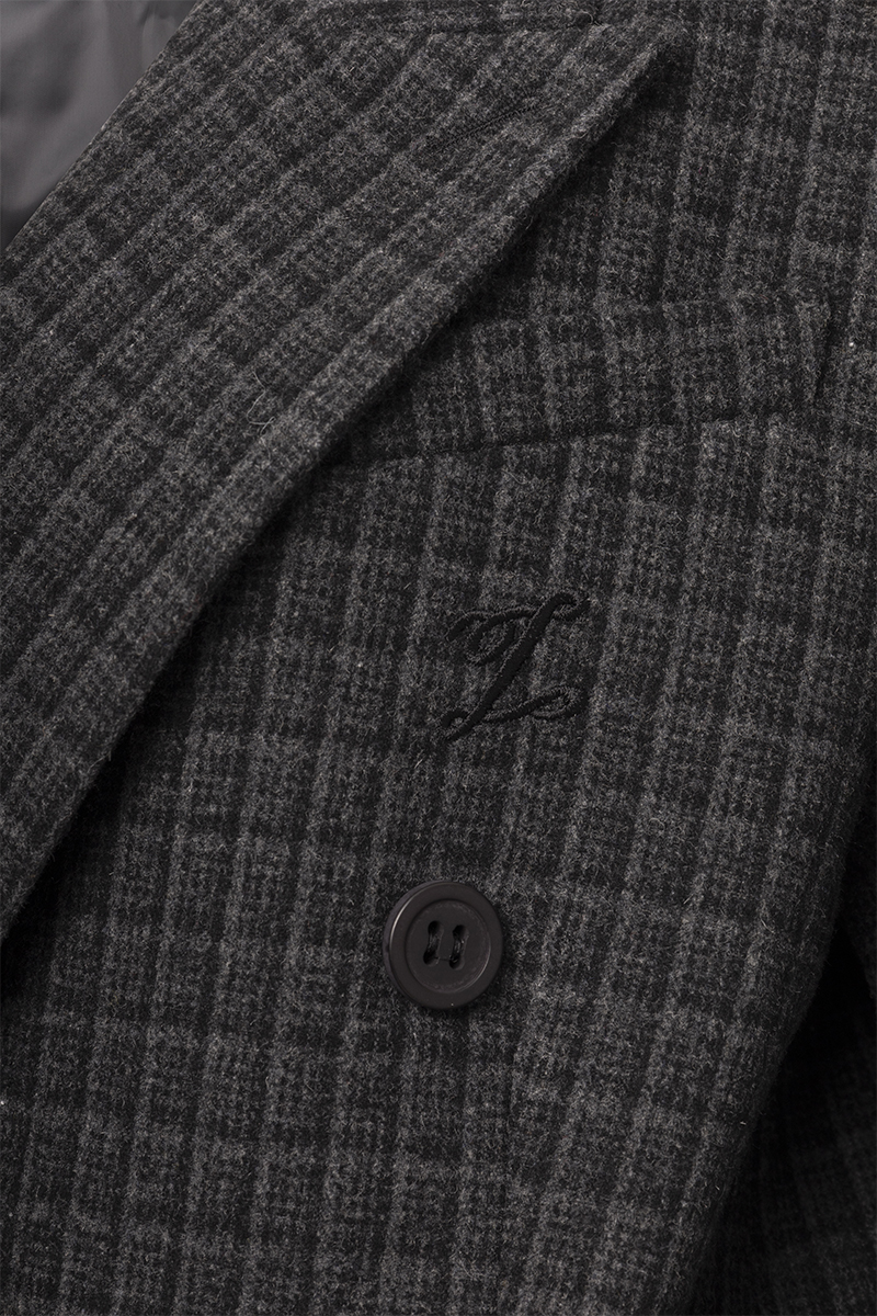 ΚΑΡΟ ΣΑΚΑΚΙ ΣΕ ΦΑΡΔΙΑ ΓΡΑΜΜΗ - BLACK GRAY | Zini Boutique